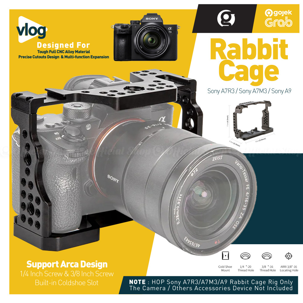 Jual HOP GRC-A7M3 Cage Rig for Sony A7R3 A7M3 A9 A7iii Plate CNC ...