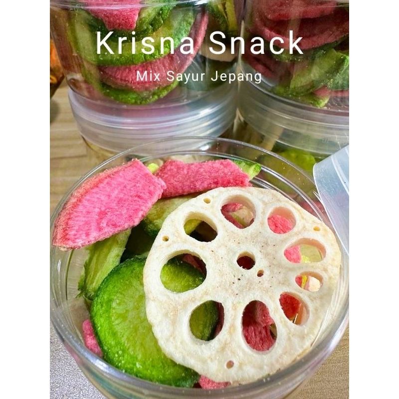 Jual KERIPIK SAYUR MIX JEPANG (LOTUS UBI TERATAI JEPANG, LOBAK HIJAU ...