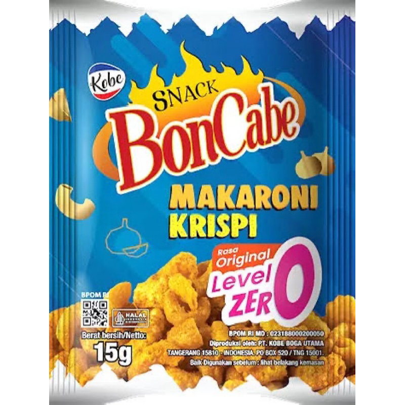 Jual SNACK KOBE BONCABE MAKARONI KRISPI LEVEL ZERO RASA ORIGINAL 15gram ...
