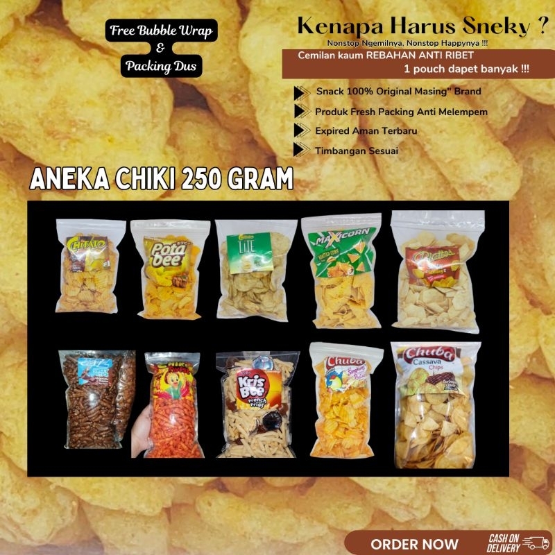 Jual Chitato/Potabee/Piattos Snack Kiloan Chiki 250 Gram | Shopee Indonesia