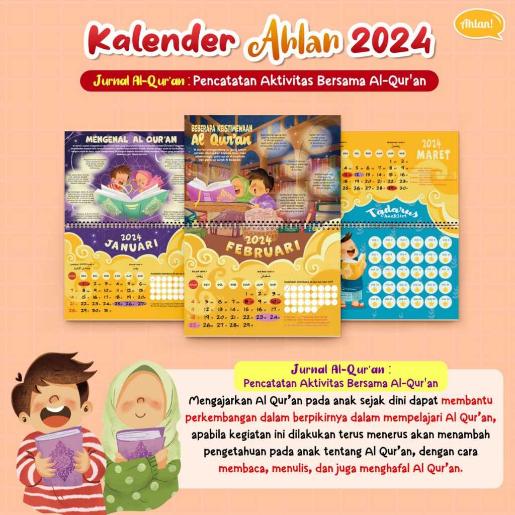 Jual Kalender 2024 Ahlan Journal Al Qur'an / Kalender Dinding ...