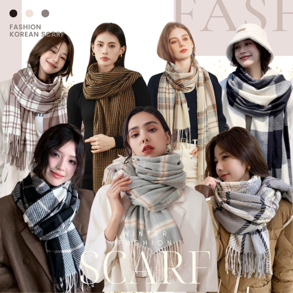 Jual Syal Winter Musim Dingin Korea Scarf Wool Cashmere Immitation ...