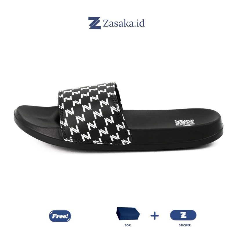 Jual ZASAKA - Sendal Asu Hitam Putih Slide Pria Wanita | Shopee Indonesia