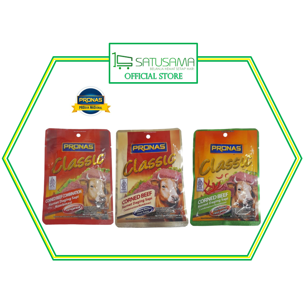 Jual PRONAS CORNED BEEF SACHET 50 G | Shopee Indonesia