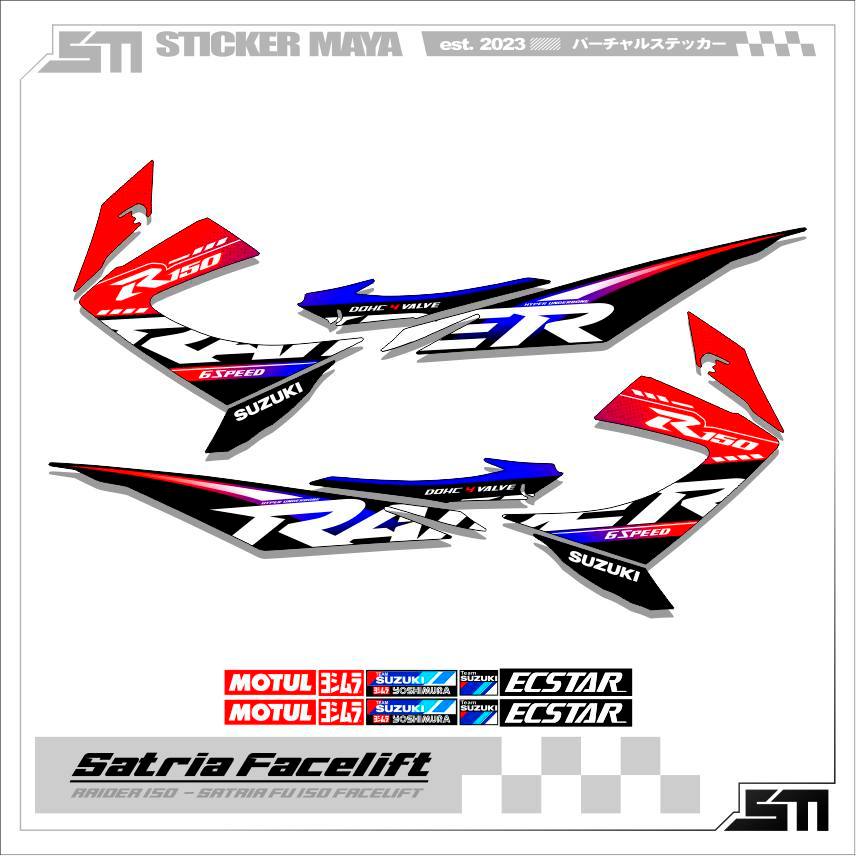 Jual STRIPING SATRIA FU 150 MOTIF 1 / STICKER / RAIDER 150 REBORN ...