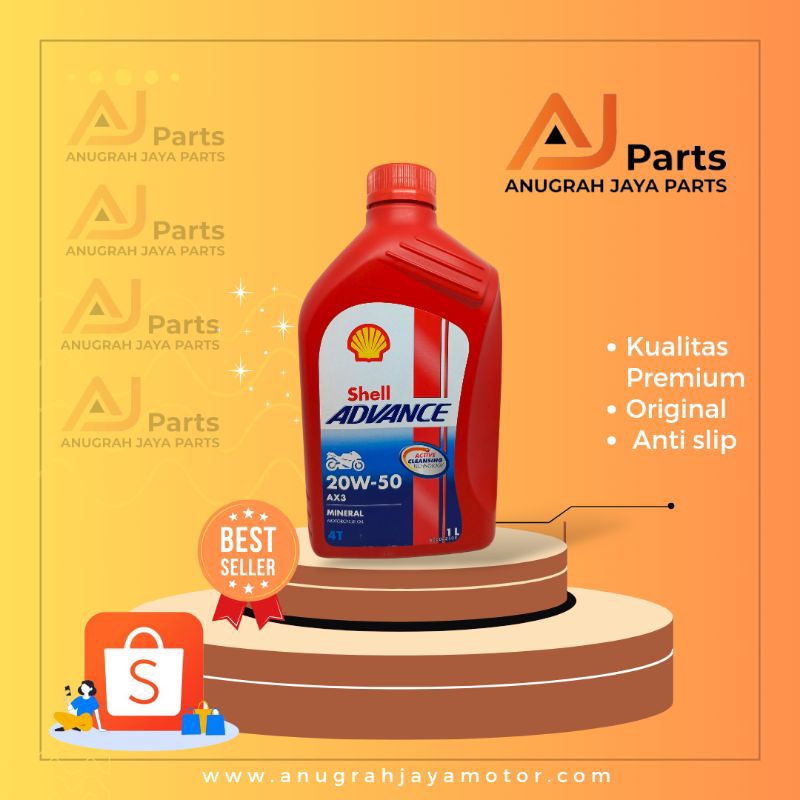 Jual Oli Shell Advance Ax3 20W 50 1 Liter | Shopee Indonesia