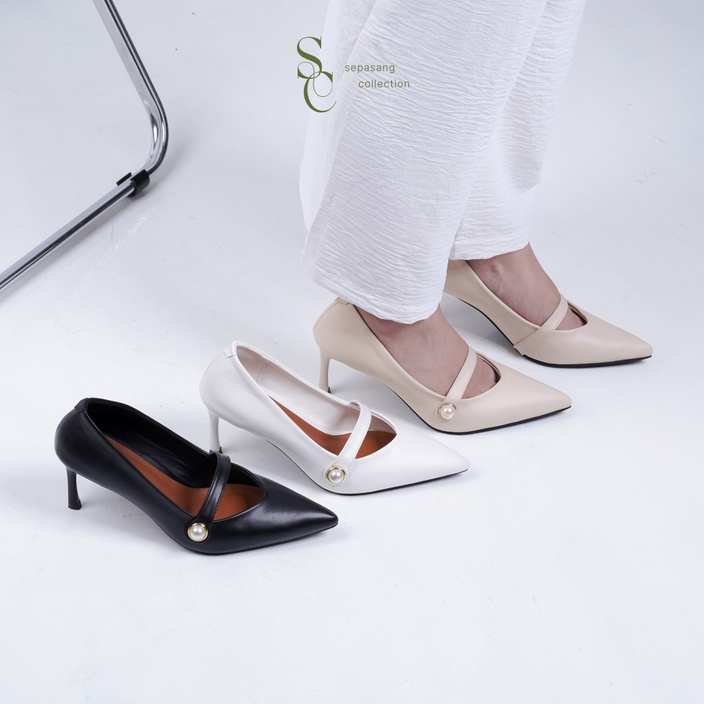 Jual Sepasang Collection Anaya Mules Wanita Heels Hak 7 Cm | Shopee ...