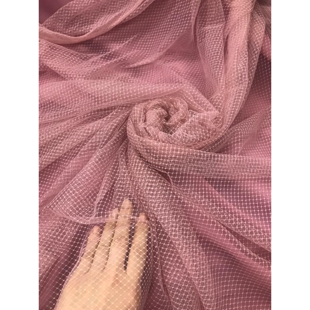 Jual Kain Brokat Tile Motif Kotak Nylon Diamond Jaring Mesh Bahan ...