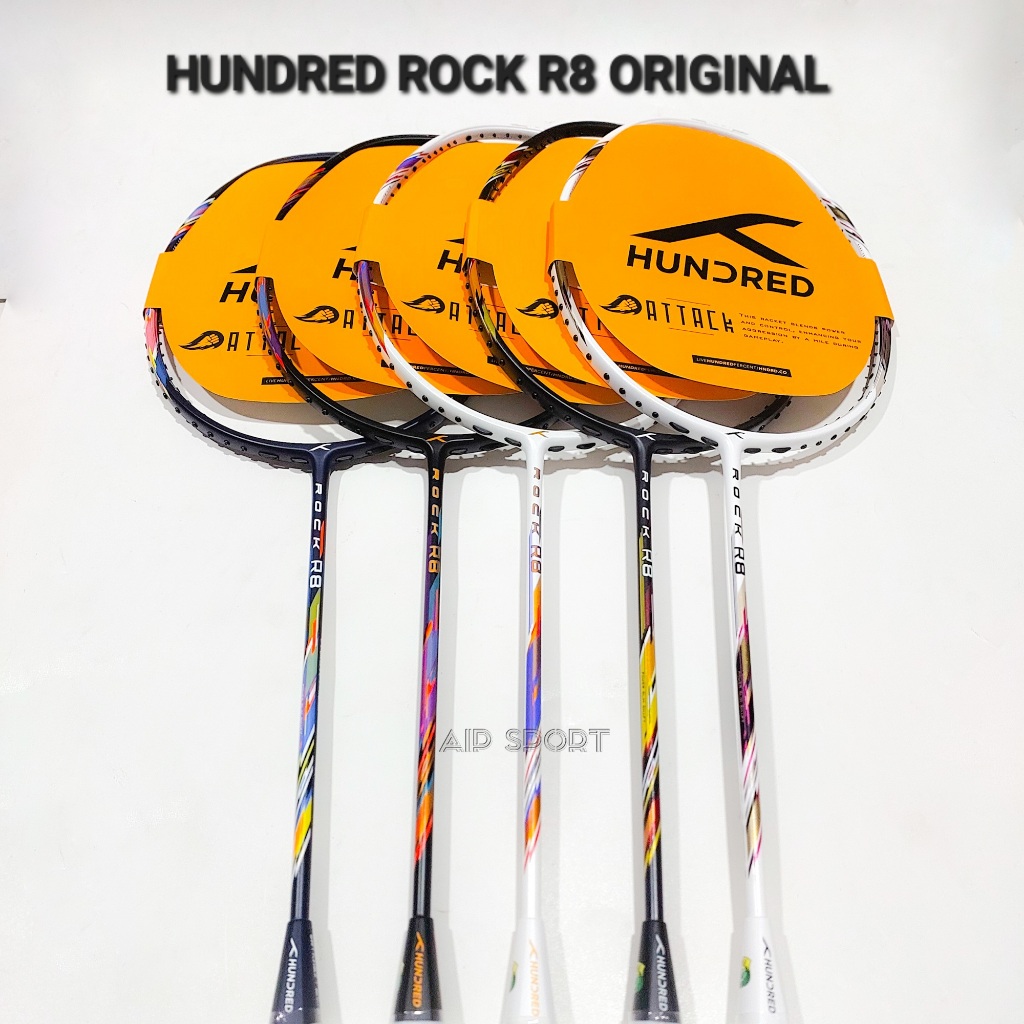 Jual Raket Badminton Hundred Rock R8 Original 32 lbs | Shopee Indonesia