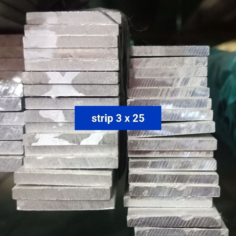 Jual Plat Strip Aluminium 3mm x 25mm x 1000 (6063) | Shopee Indonesia
