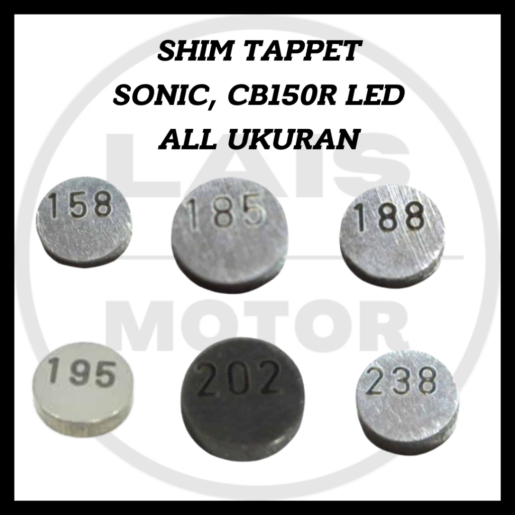 Jual Shim Tappet KT7 Sonic, CB150R, Supra GTR, CBR150 All Ukuran ...