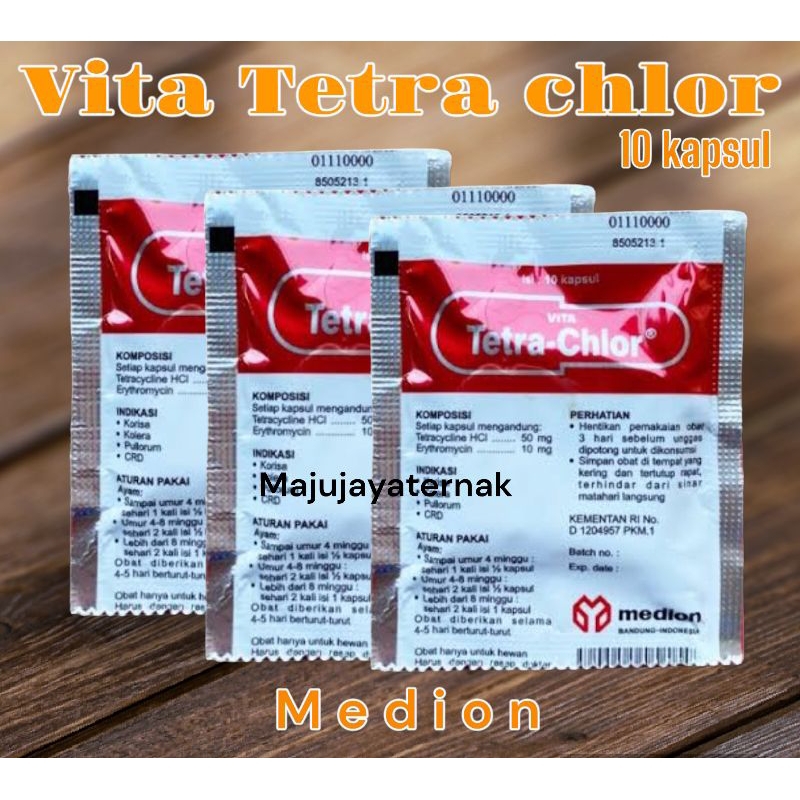 Jual vita tetrachlor 10 kapsul obat pilek ayam crd krok krok | Shopee ...