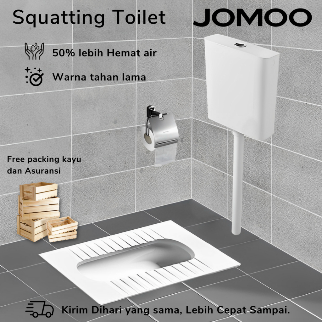Jual Jomoo Closet Type S Kloset Jongkok 1set Water Saving dengan Water Tank WC Jongkok Bahan ...