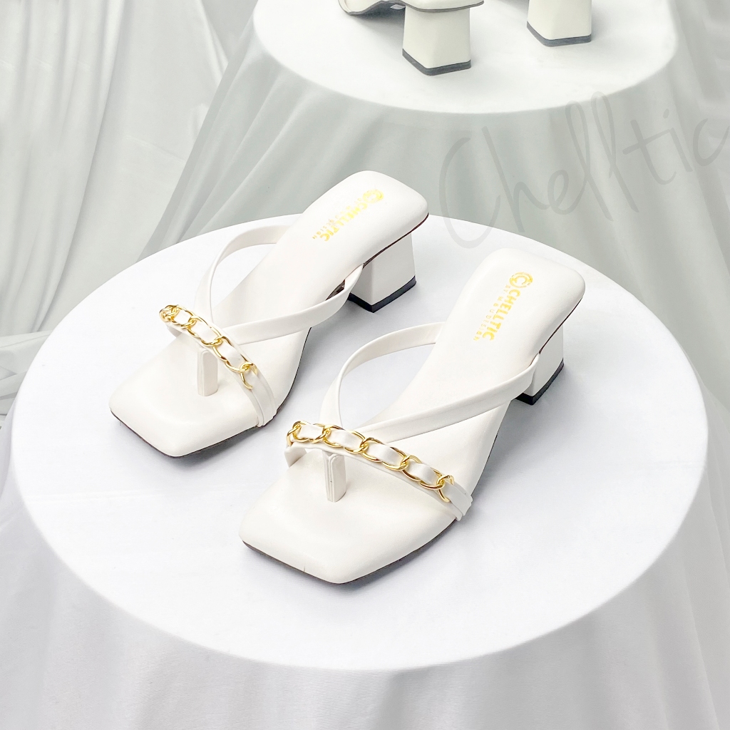 Jual Sandal Selop Heels Hak Tahu Wanita 5 cm/Sendal Hills Tali Strap ...