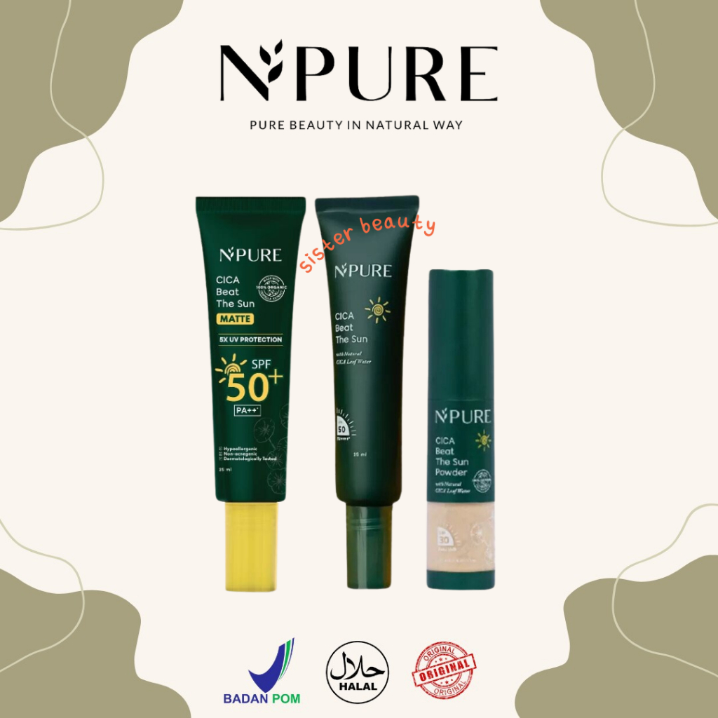 Jual SisterBeauty - Npure Cica Beat The Sun Glow | Matte SPF 50 PA ...