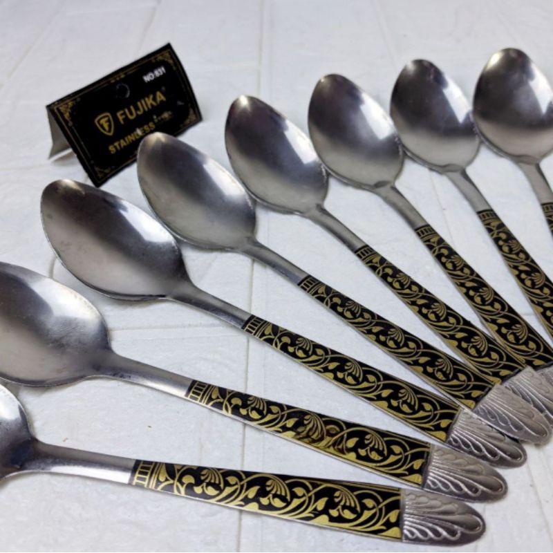 Jual Sendok Makan Motif Batik | Sendok Stainless Ukir Motif Batik 12Pcs ...