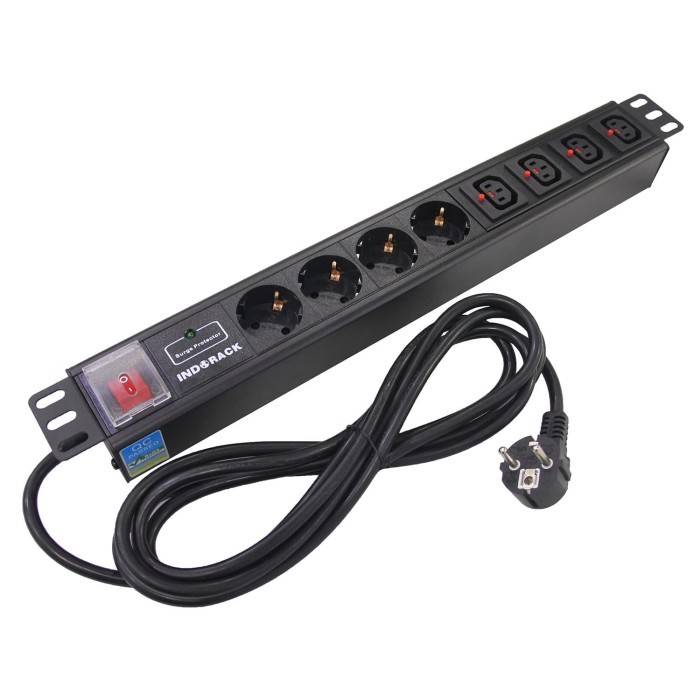 Jual INDORACK PDU 8 SOCKET GERMANY + EUROPE - COLOKAN LISTRIK RACK ...