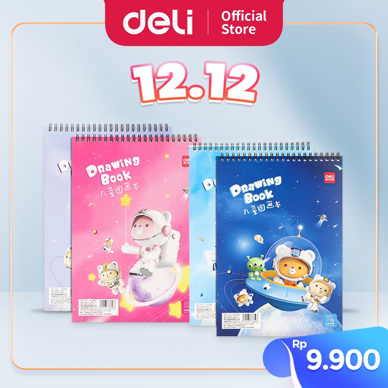 Jual Deli School Drawing Book / Buku Gambar Jilid Spiral Kertas Tebal ...