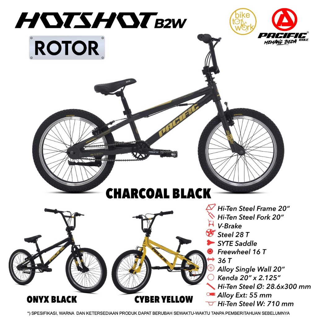 Jual GOSEND BMX 20 HOTSHOT B2W Rotor Freestyle Bike To Work | Shopee ...