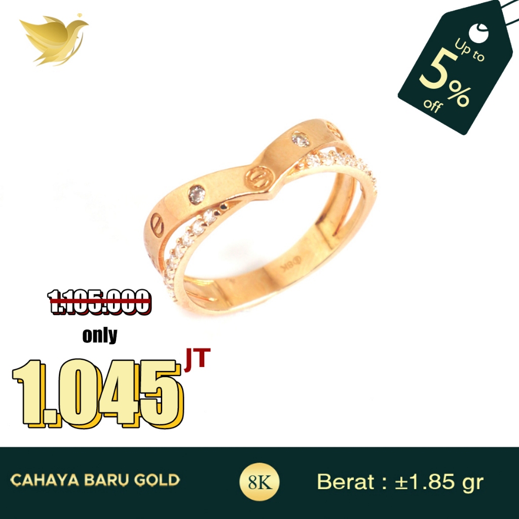Jual CAREL GOLD RING 8K | Shopee Indonesia
