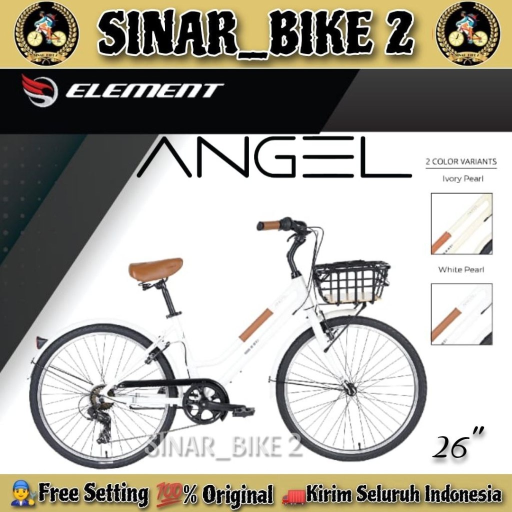 Jual Sepeda City Bike ELEMEMENT ANGEL 26 Inch Urban Classic Keranjang ...