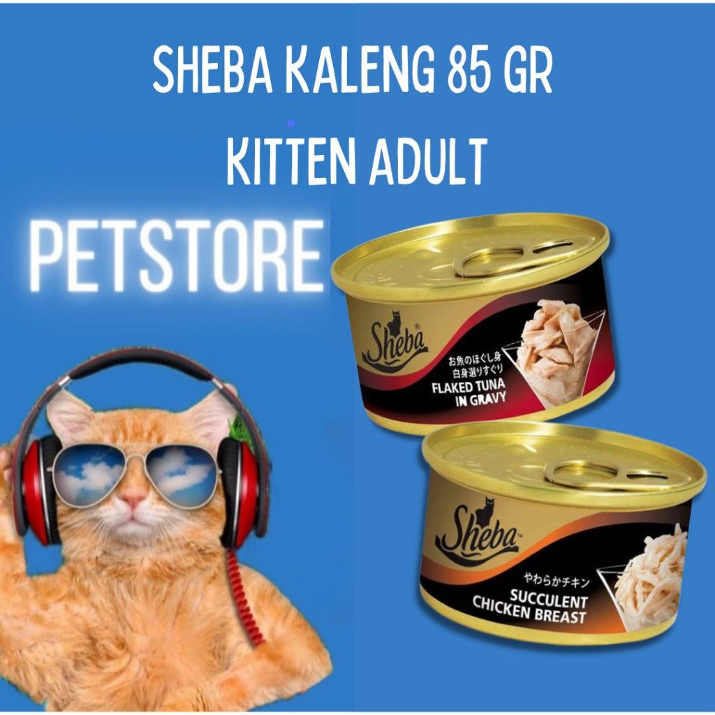 Jual Sheba Kaleng 85 Gr Makanan Basah Kucing Kitten Adult | Shopee ...