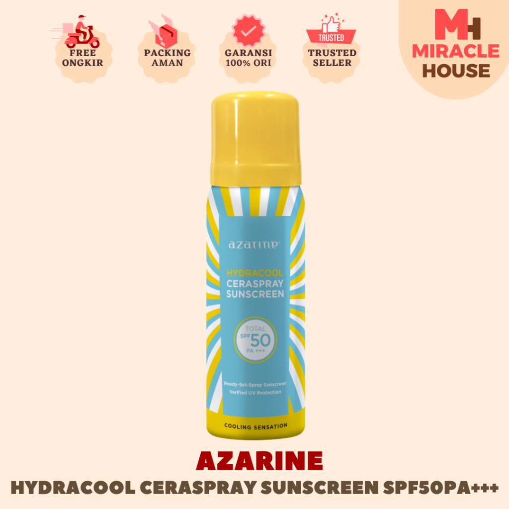 Jual Azarine Hydracool Ceraspray Sunscreen SPF50 PA+++ 50ml sunscreen ...