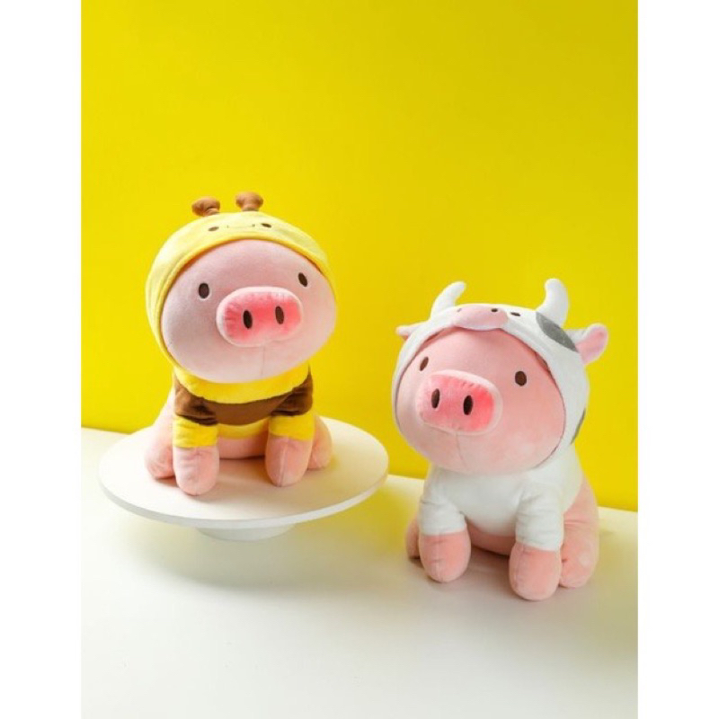 Jual MINISO boneka babi/PIGLET PLUSH TOY / BEE HOODIE / COW HOODIE ...
