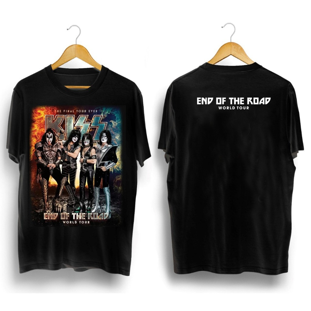 Jual kaos pria END OF THE ROAD KISS band rock metal distro t-shirt ...