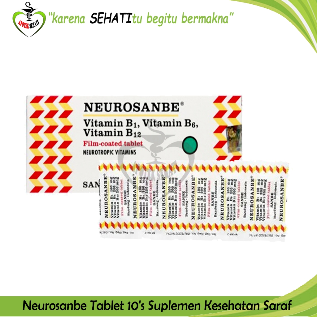 Jual NEUROSANBE 10 TABLET / VITAMIN SARAF / PEGAL PEGAL / KESEMUTAN ...