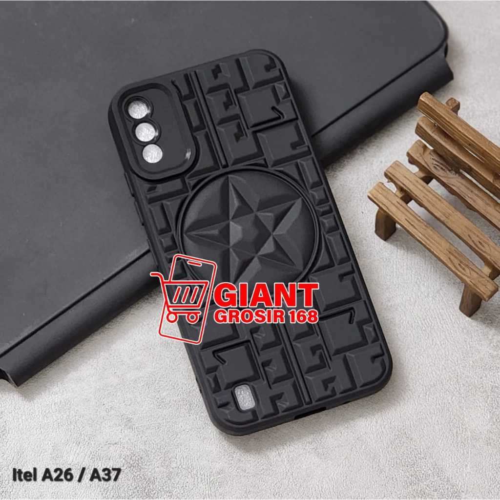 Jual Itel A37 Case Jaket 3D Macaron Black 3D Star Itel A37 | Shopee ...