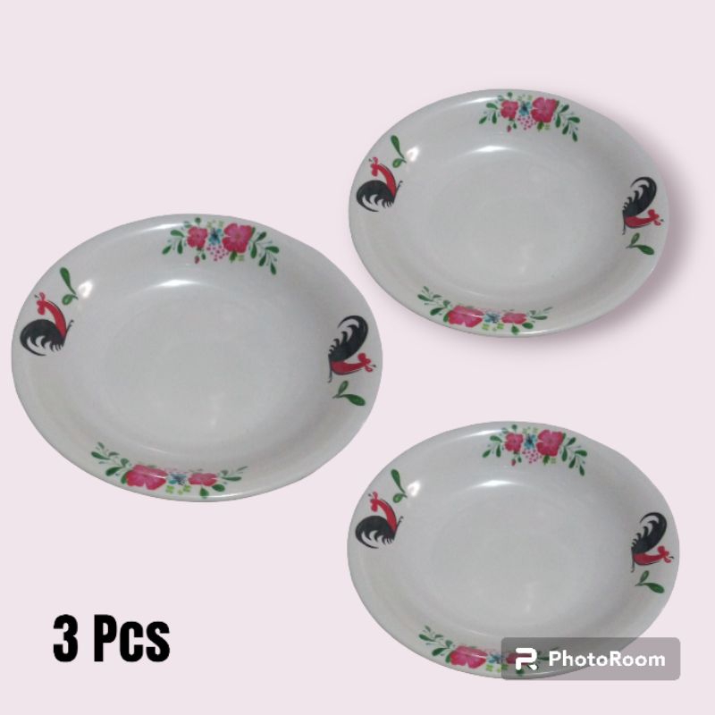 Jual 3 Pcs piring melamin 23 cm singa singi | piring makan melamin food ...