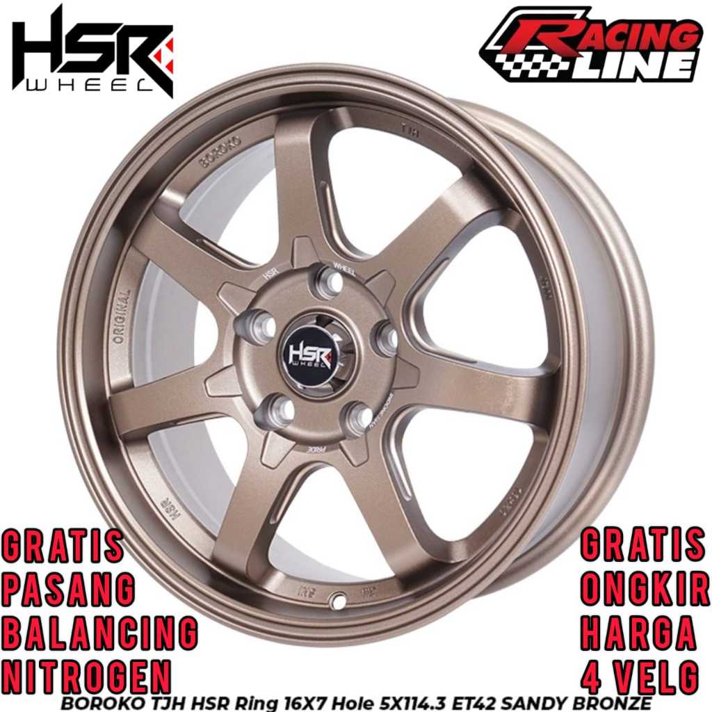 Jual Velg Mobil Racing Hsr Boroko Tjh R16 Untuk Ertiga Grandmax Luxio ...