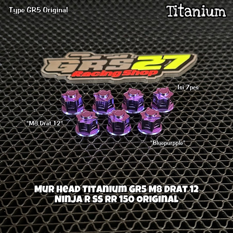 Jual MUR HEAD TITANIUM GR5 SET NINJA R SS RR NEW OLD ZX CBU 150 M8 DRAT ...