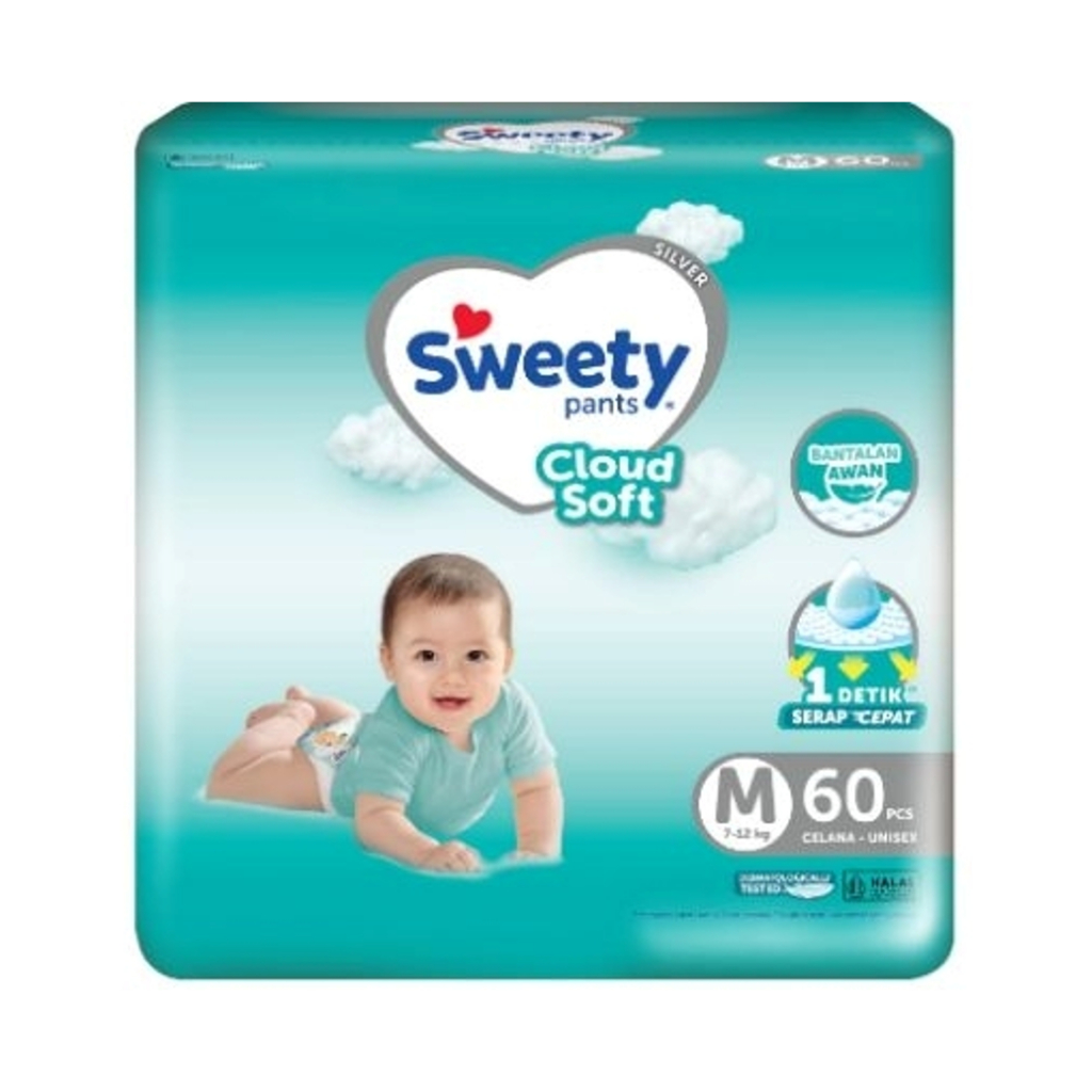 Jual SWEETY SILVER PANTS JUMBO M60 M 60 / DIAPERS / SWEETY POPOK CELANA ...