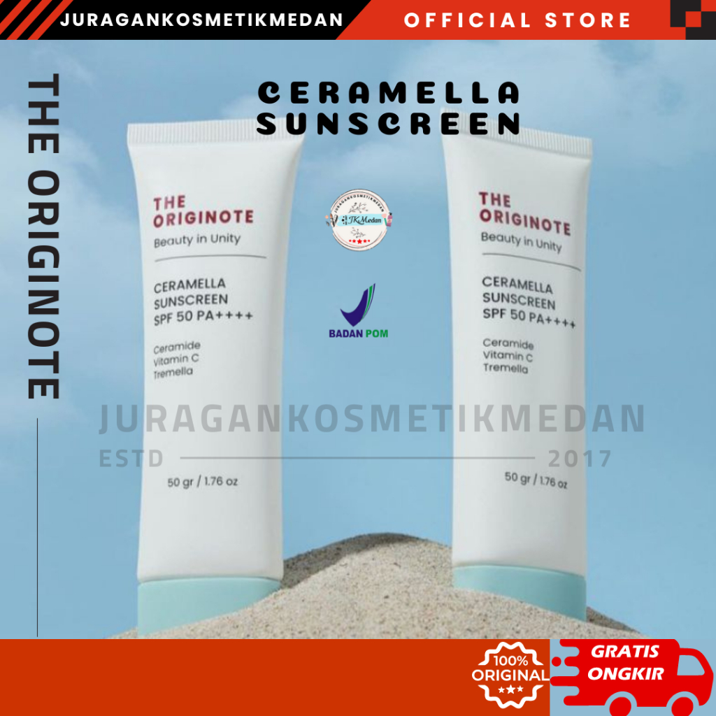 Jual THE ORIGINOTE CERAMELLA SUNSCREEN SPF50 PA+++ BPOM ORIGINAL SERUM ...