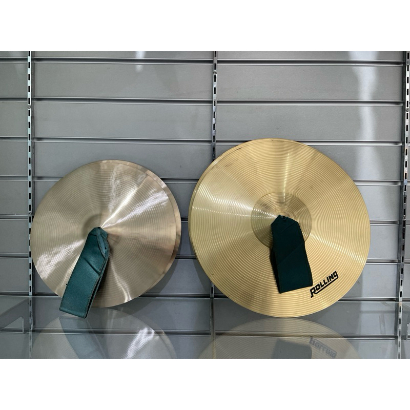 Jual ROLLING - marching cymbal parade + strap 14/12 inch | Shopee Indonesia