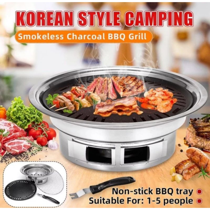 Jual Korean Barbecue Grill Set / alat panggang barbecue | Shopee Indonesia
