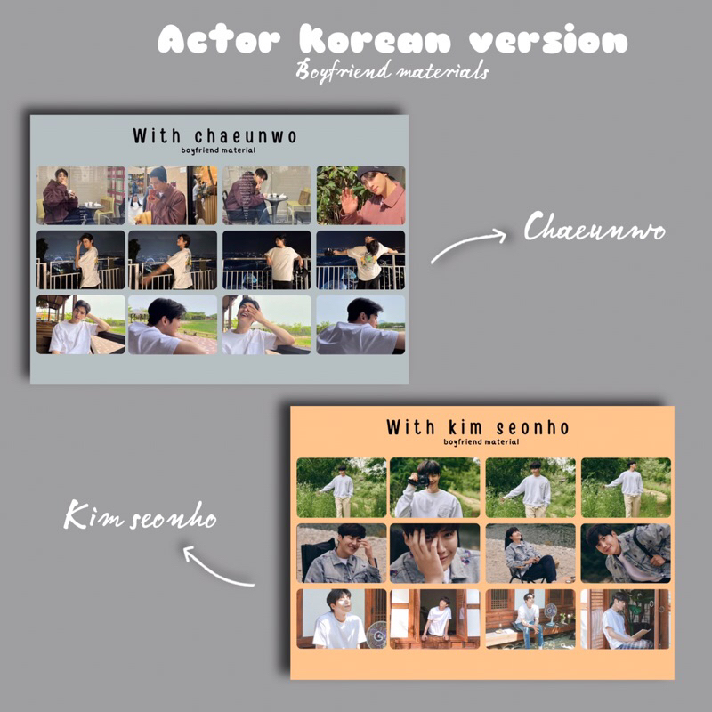 Jual stiker(sticker) aktor versi rowoon, songkang, seonho, chaeunwo ...