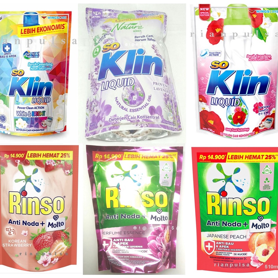 Jual Kualitas Terpopuler ️ Rinso Molto Violet Pewangi Detergent Perfume ...