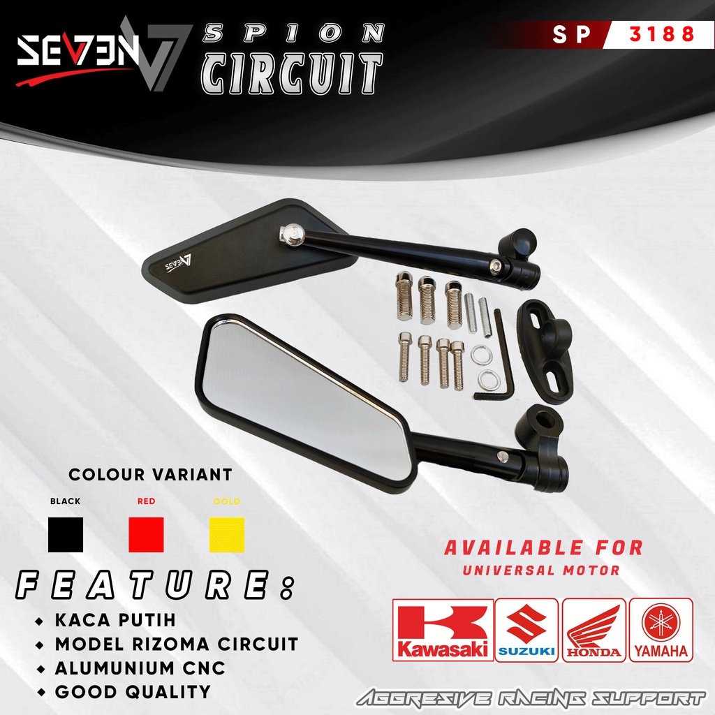 Jual Spion Model Rizoma Circuit NMAX XMAX PCX KLX VESPA Kaca Putih ...
