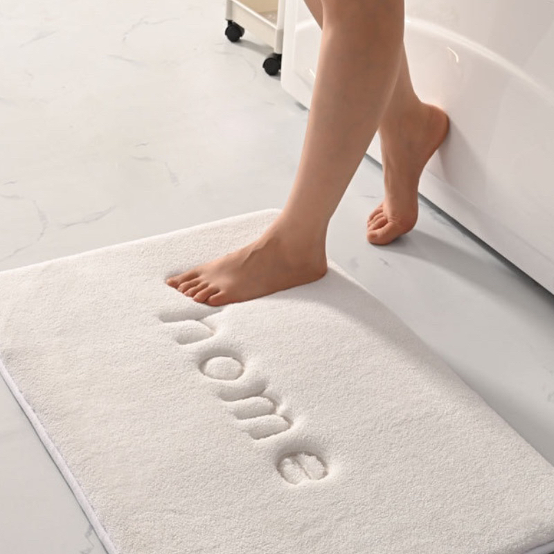 Jual Aesthetic soft Bath Mat with “home” Embroidery - Daily Finds ...