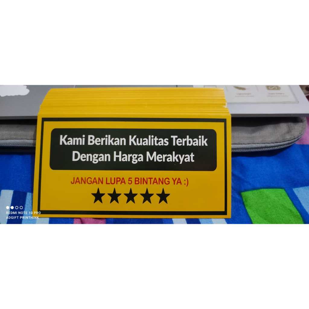Jual STICKER Rating Bintang 5, Rating OL Shop, Label Packing. saya tau ...