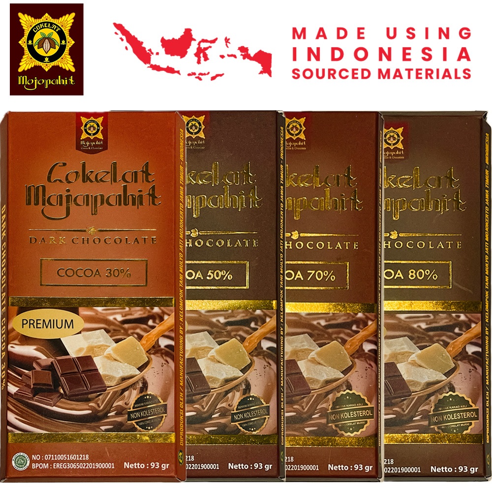 Jual Cokelat Majapahit Bar 93gr | Dark Chocolate 30-100% | Cokelat Hitam Murni 30-100% | Shopee ...
