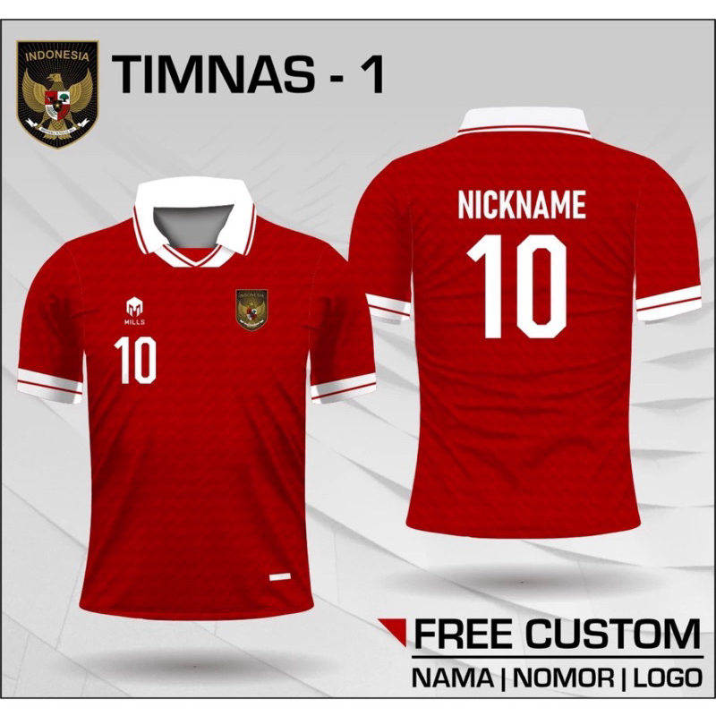 Jual baju bola timnas indonesia u 20 jersey kerah piala asia 2023 kaos piala dunia 2023 sepak ...