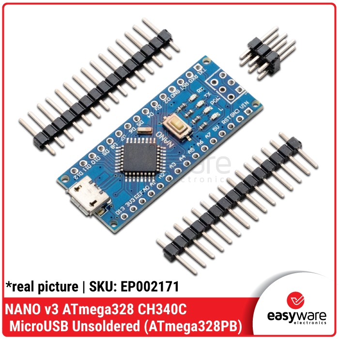 Jual NANO V3 MicroUSB Micro USB ATmega328 CH340 16 Mhz without cable ...
