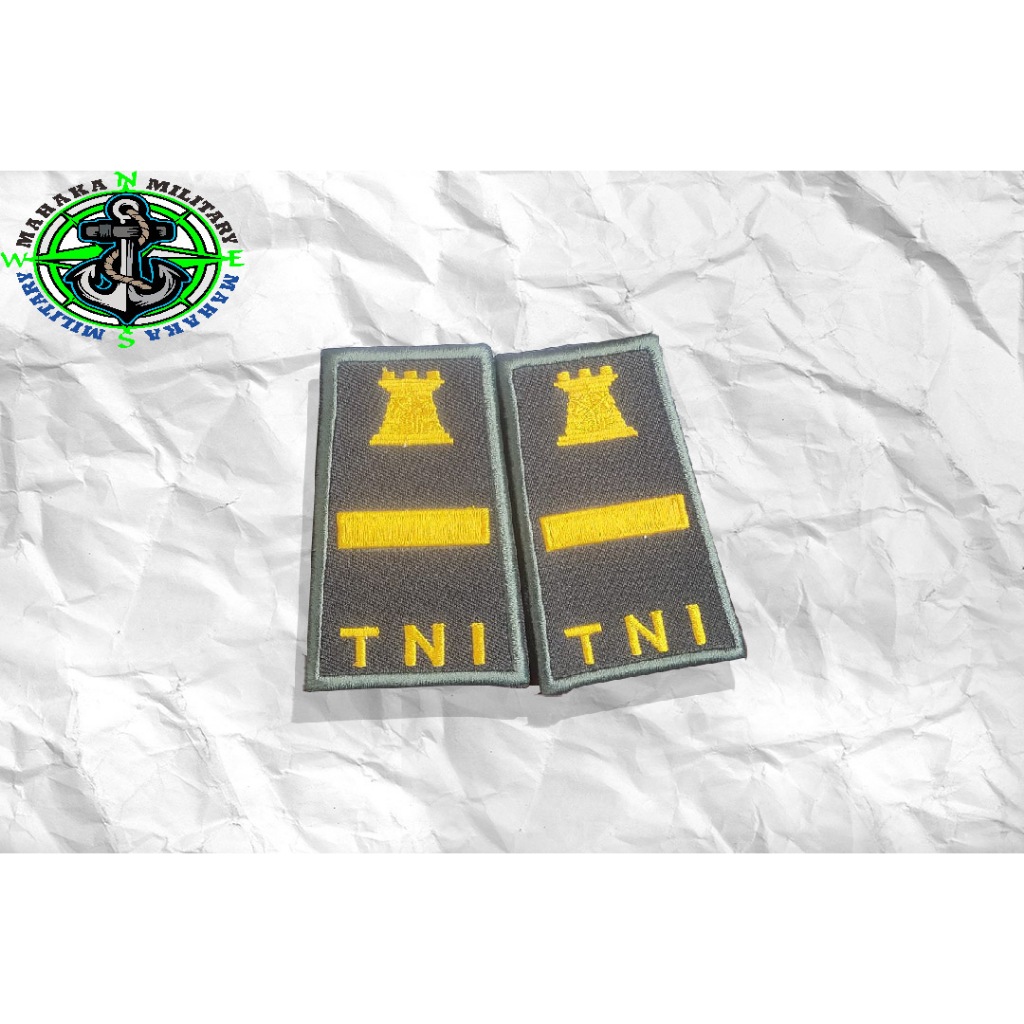 Jual pangkat pdh tni bordir letda zeni/ letda zipur staf | Shopee Indonesia