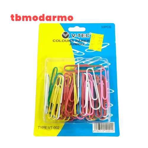 Jual TBMO V-TEC PAPER CLIP VINYL VT-002 JUMBO WARNA | Shopee Indonesia