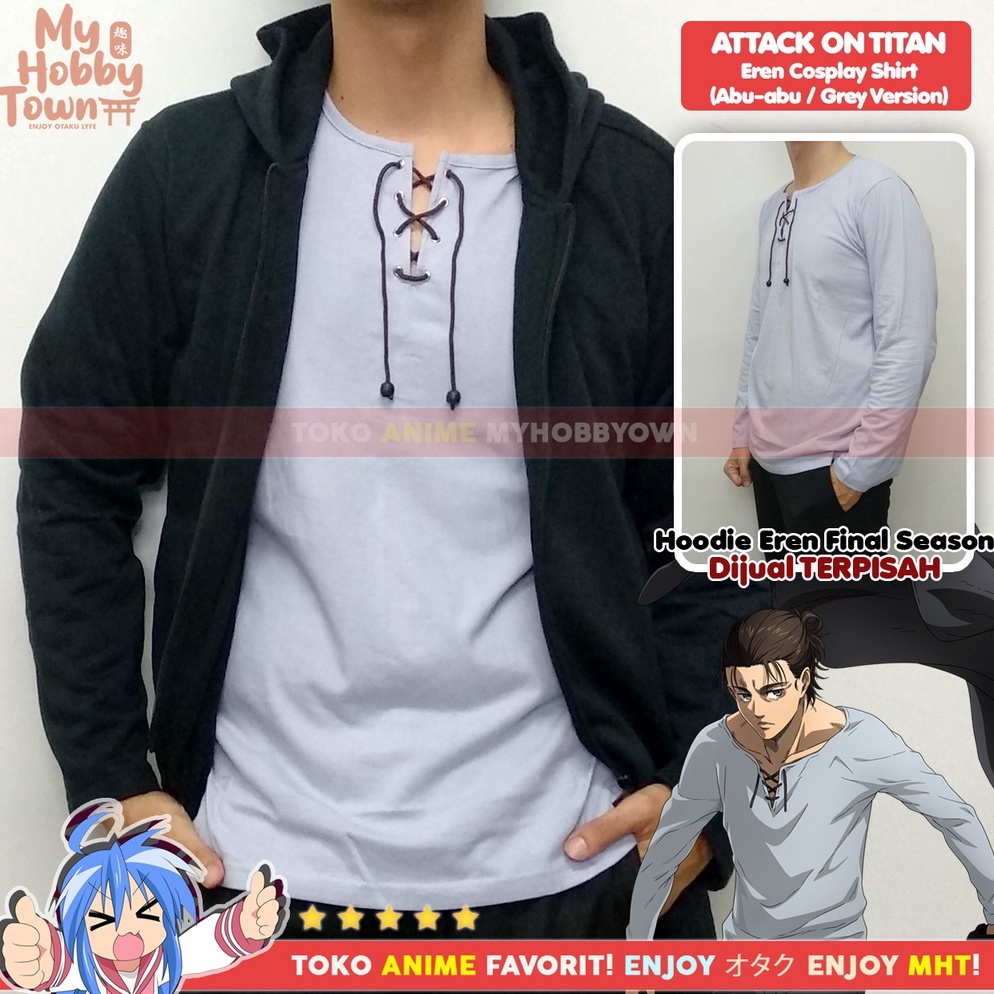 Jual See HereO4a4Z Jaket Hoodie AOT Attack On Titan Eren Yeager Final ...