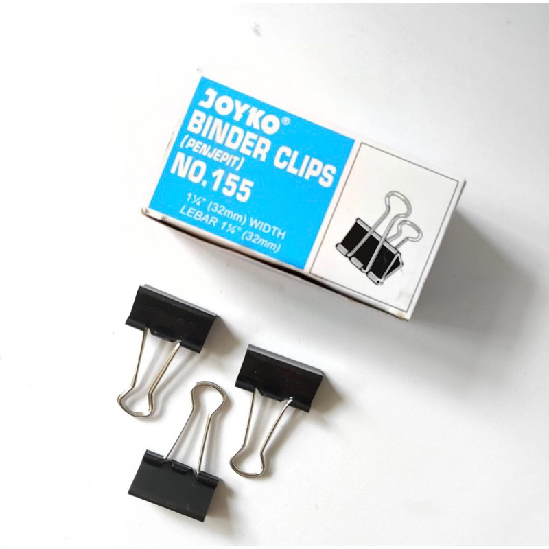 Jual 1 Pak Binder Clip No.155 isi 12 Pcs (Ukuran Sedang) | Shopee Indonesia